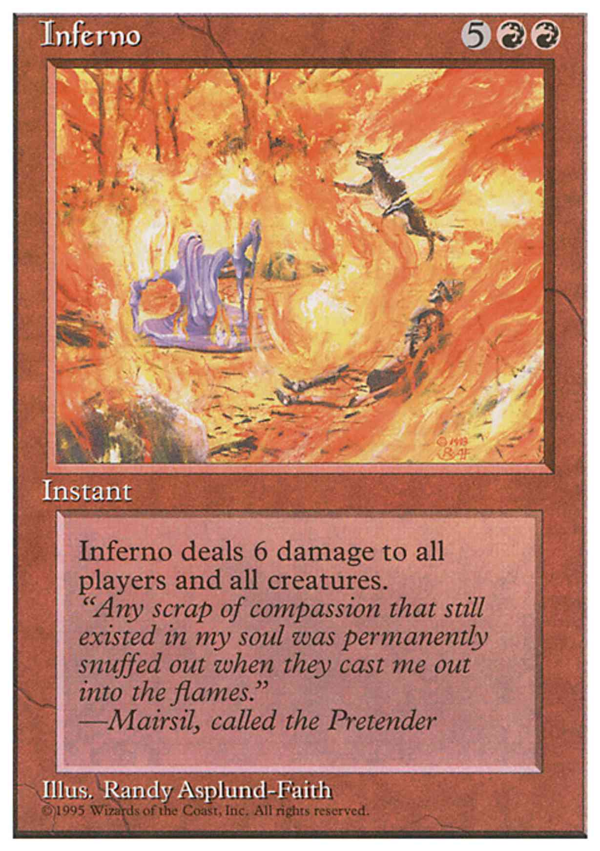 Inferno Price from mtg Fourth Edition