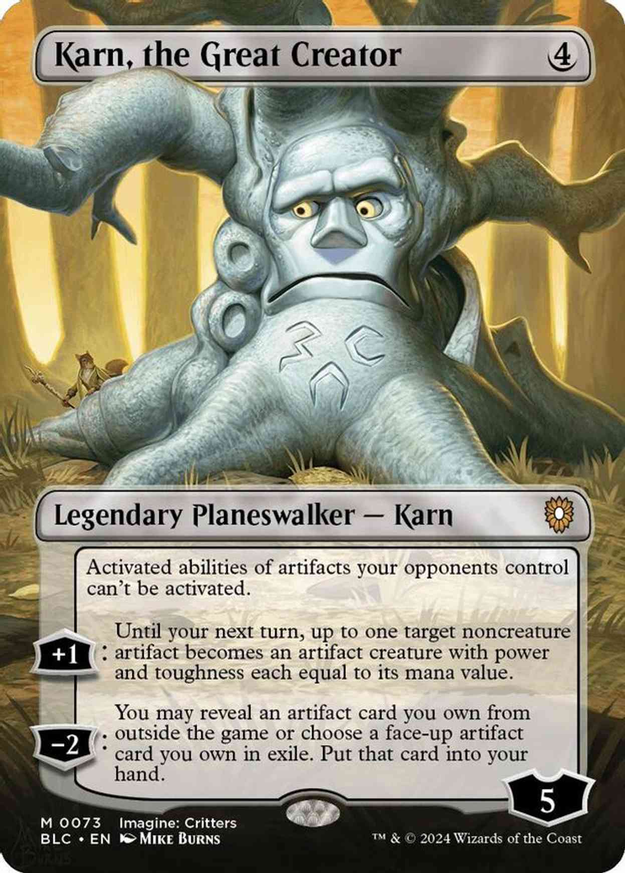 Karn, the Great Creator (Borderless) Price from mtg Bloomburrow Commander Karn, the Great Creator (Borderless) Price from mtg Bloomburrow Commander