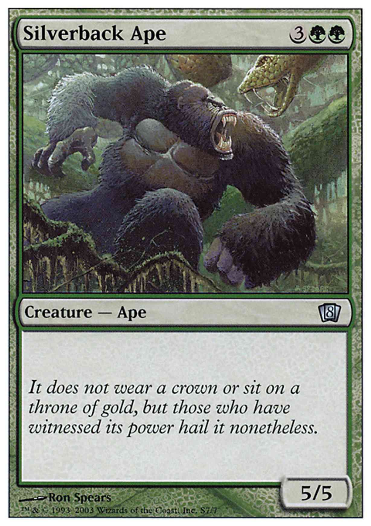 Silverback Ape Price from mtg Eighth Edition