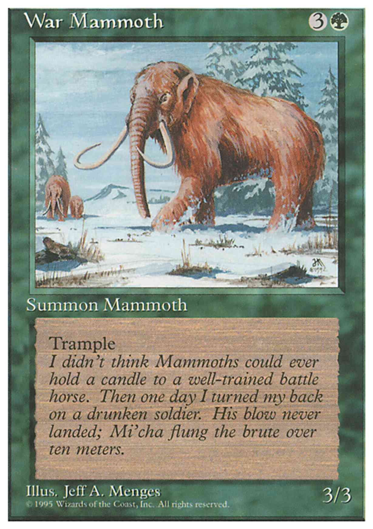 War Mammoth Price from mtg Fourth Edition