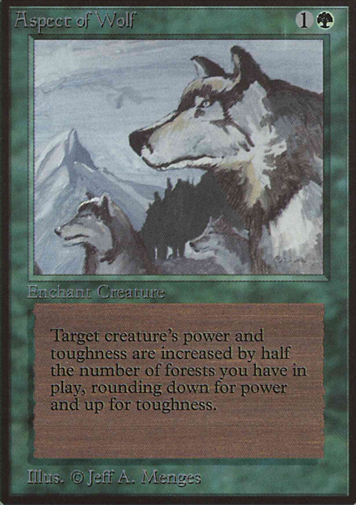 Aspect of Wolf Price from mtg Limited Edition Beta