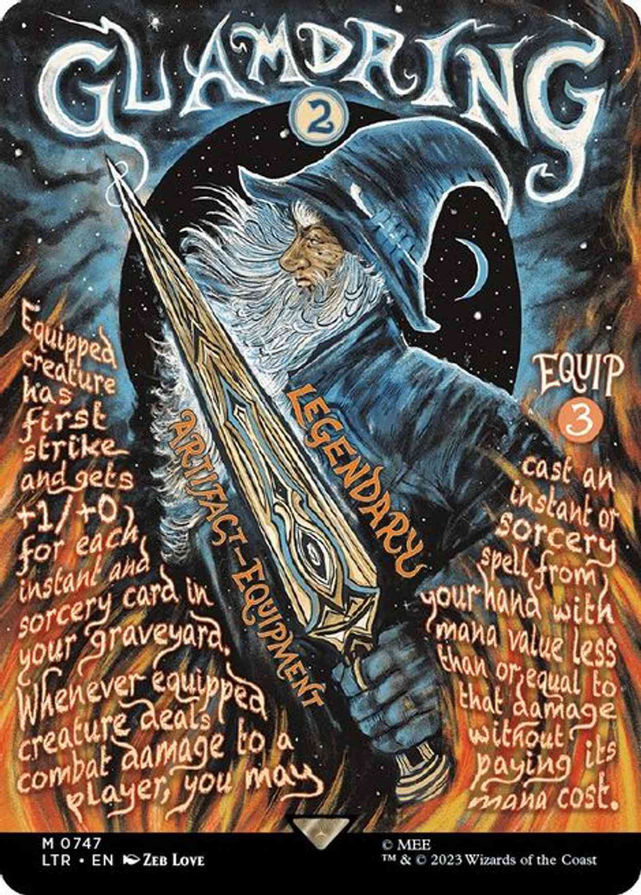 Glamdring (Borderless Poster) Price from mtg The Lord of the Rings ...