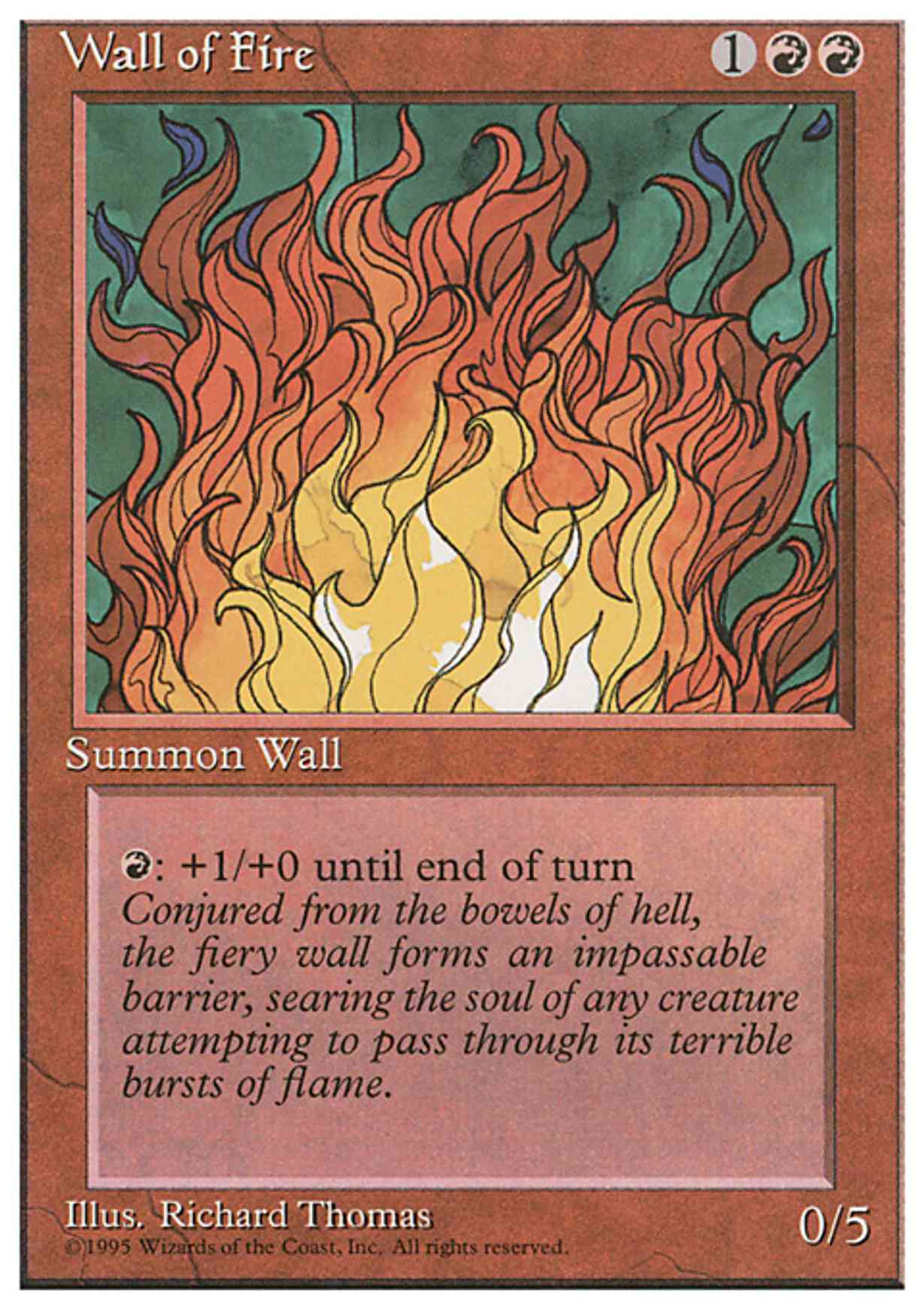 Wall of Fire Price from mtg Fourth Edition