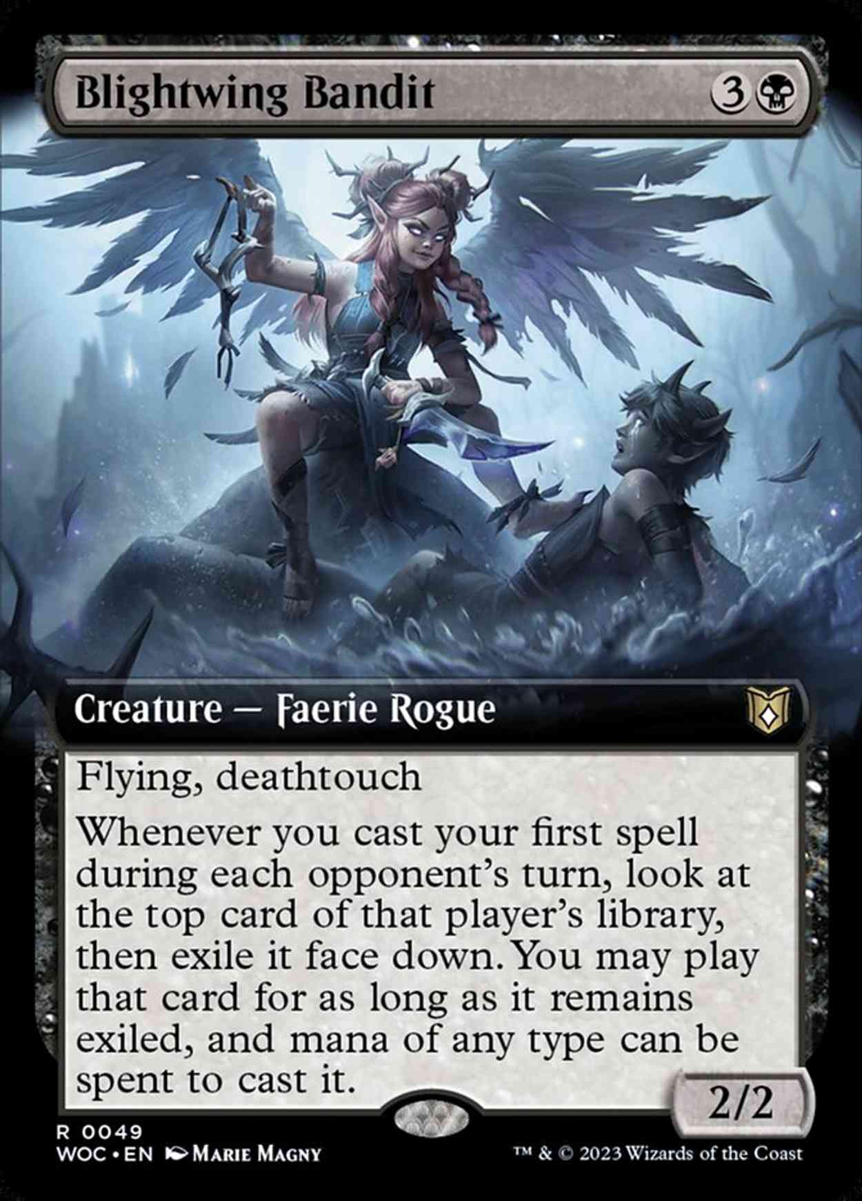 Blightwing Bandit (Extended Art) Price from mtg Wilds of Eldraine Commander