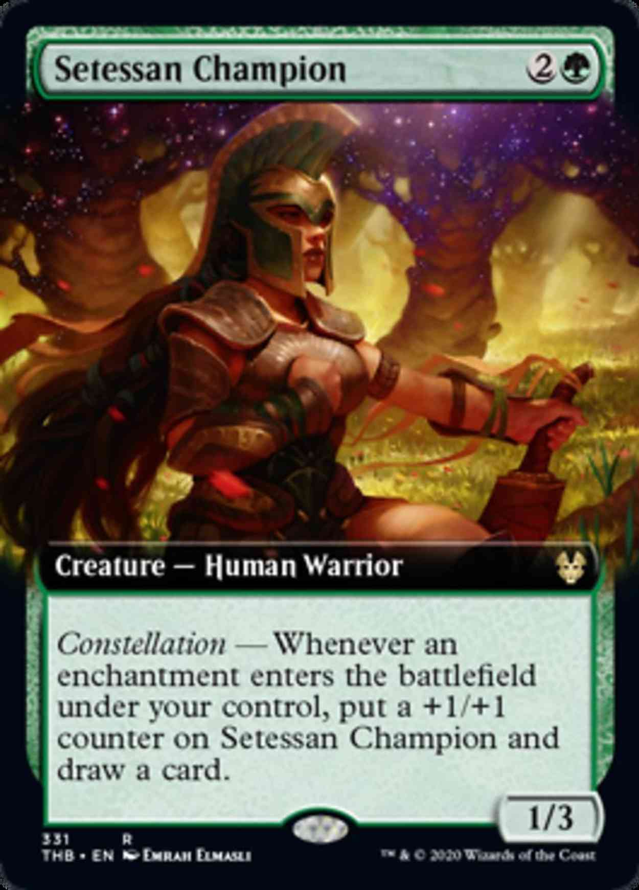 Setessan Champion (Extended Art) Price from mtg Theros Beyond Death