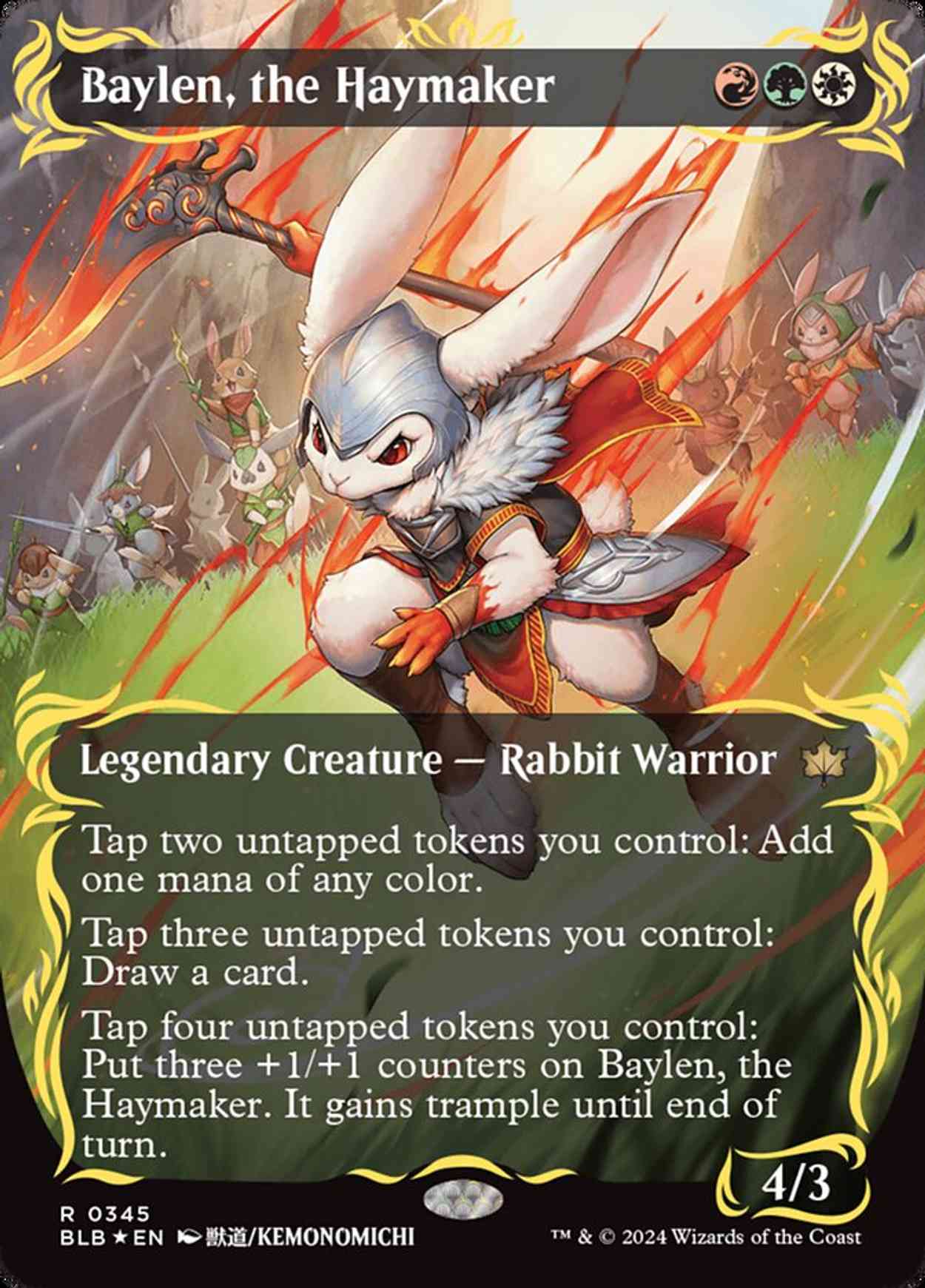 Baylen, the Haymaker (Borderless) Price from mtg Bloomburrow
