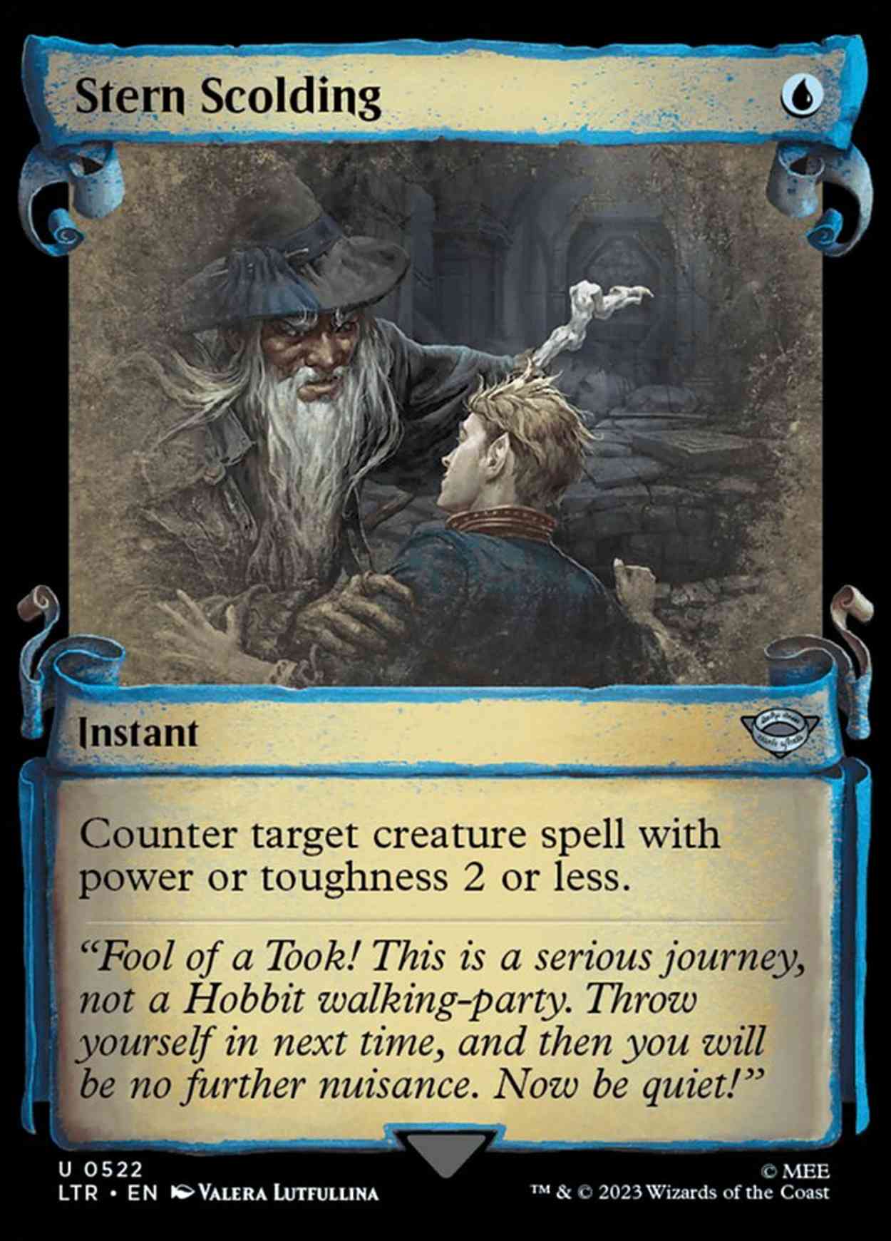 Stern Scolding (Showcase Scrolls) Price from mtg The Lord of the Rings ...