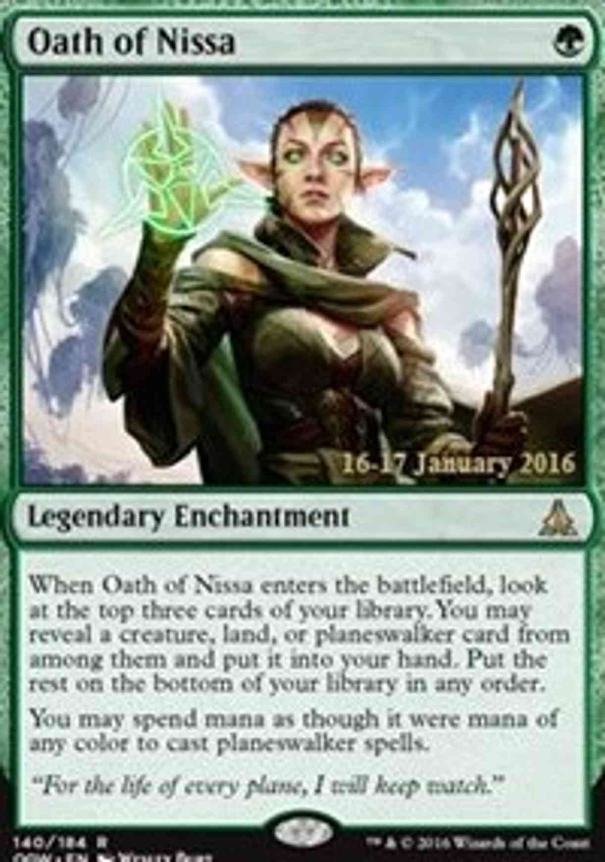 Oath of Nissa Price from mtg Prerelease Cards