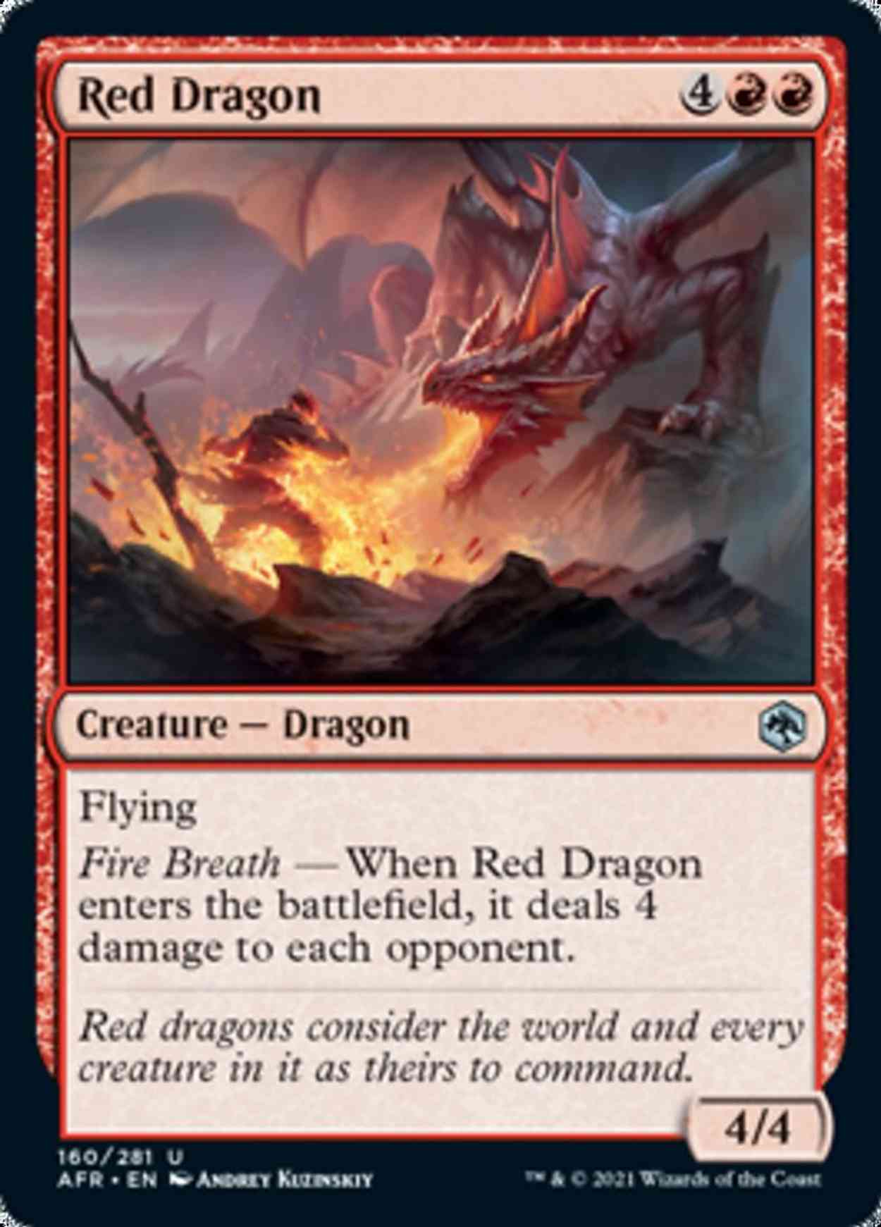 Red Dragon Price from mtg Adventures in the Forgotten Realms