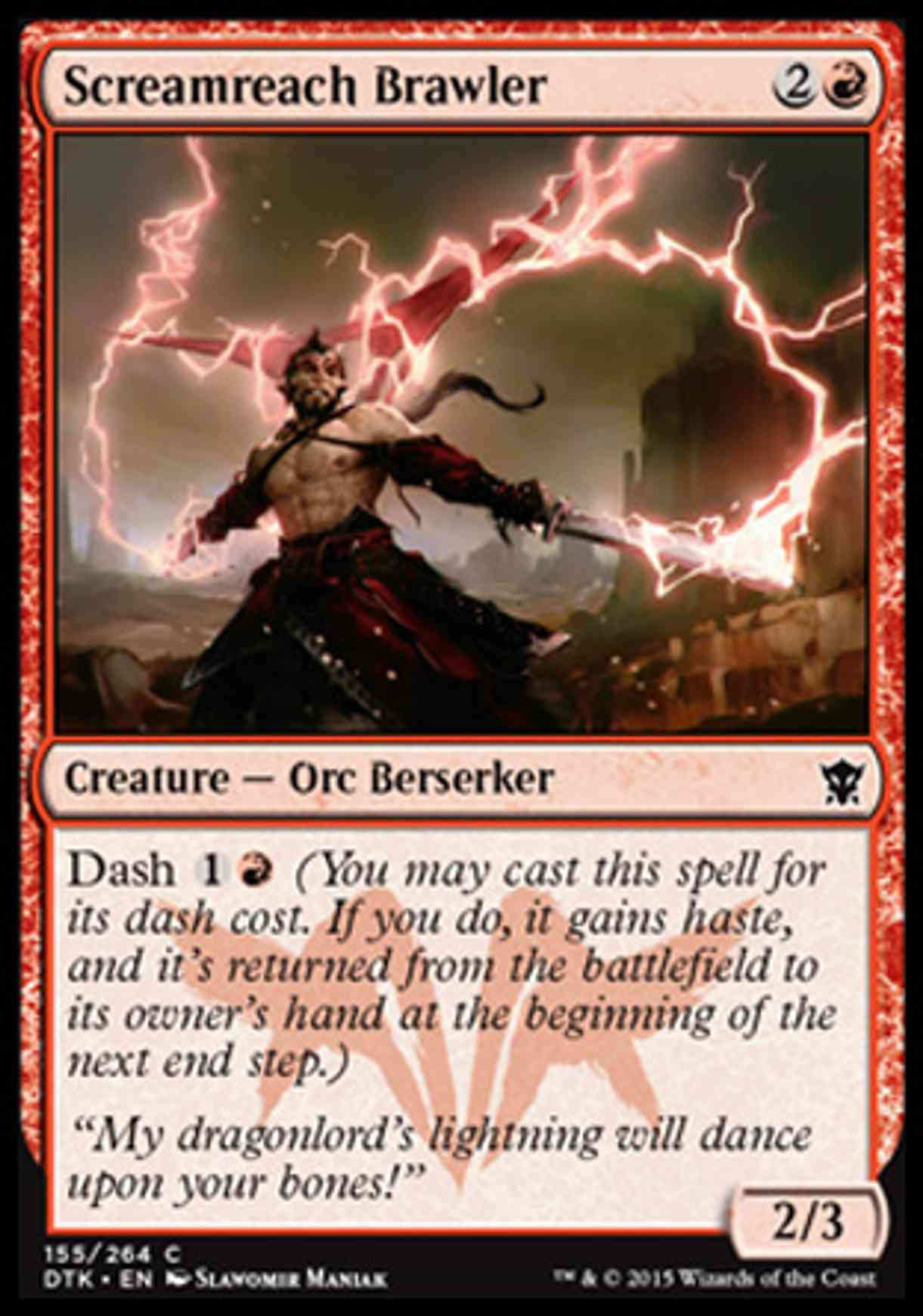 Screamreach Brawler Price from mtg Dragons of Tarkir