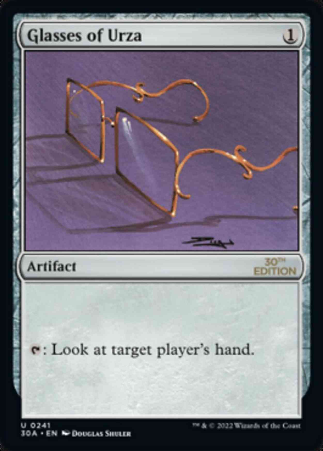 Glasses of Urza Price from mtg 30th Anniversary Edition