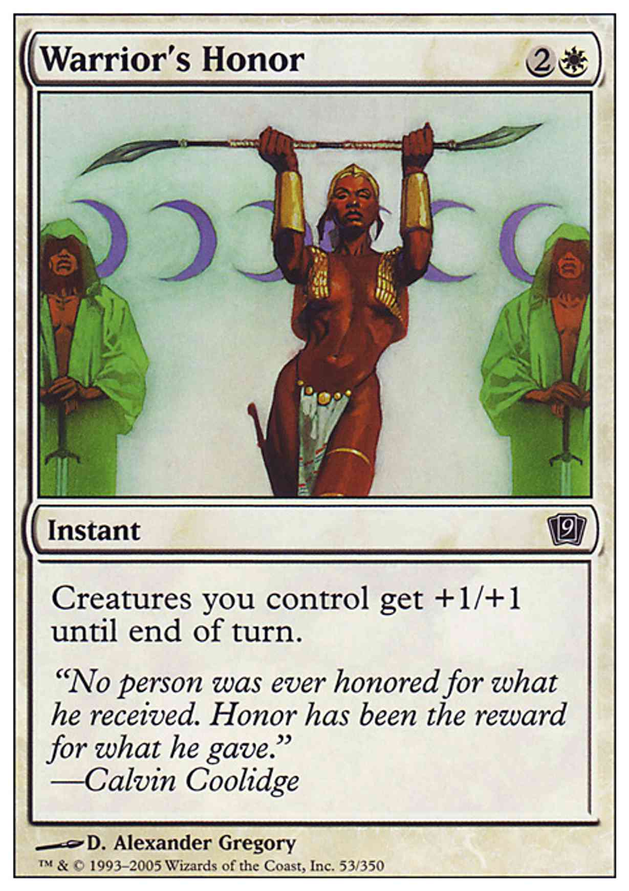 Warrior's Honor Price from mtg Ninth Edition