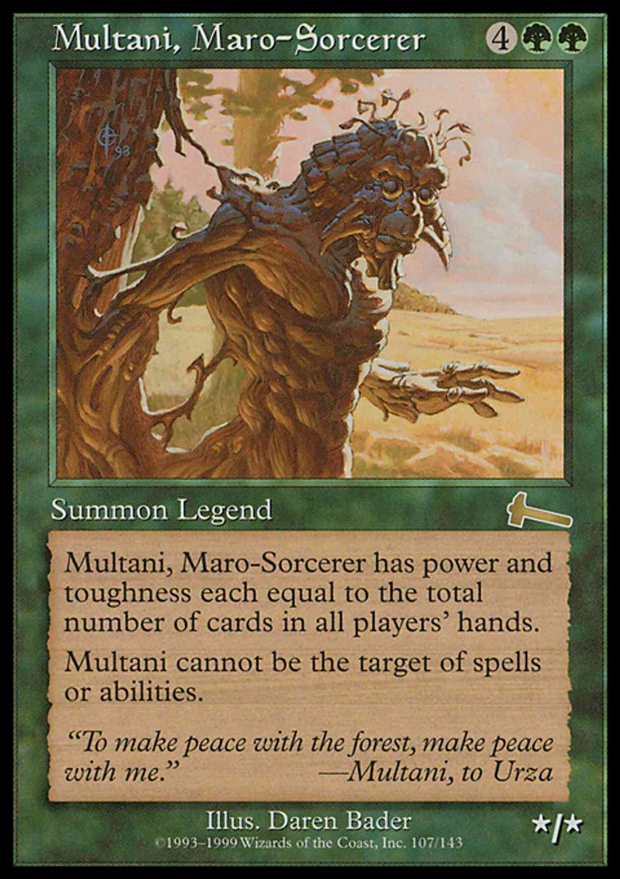 Multani, Maro-Sorcerer Price from mtg Urza's Legacy