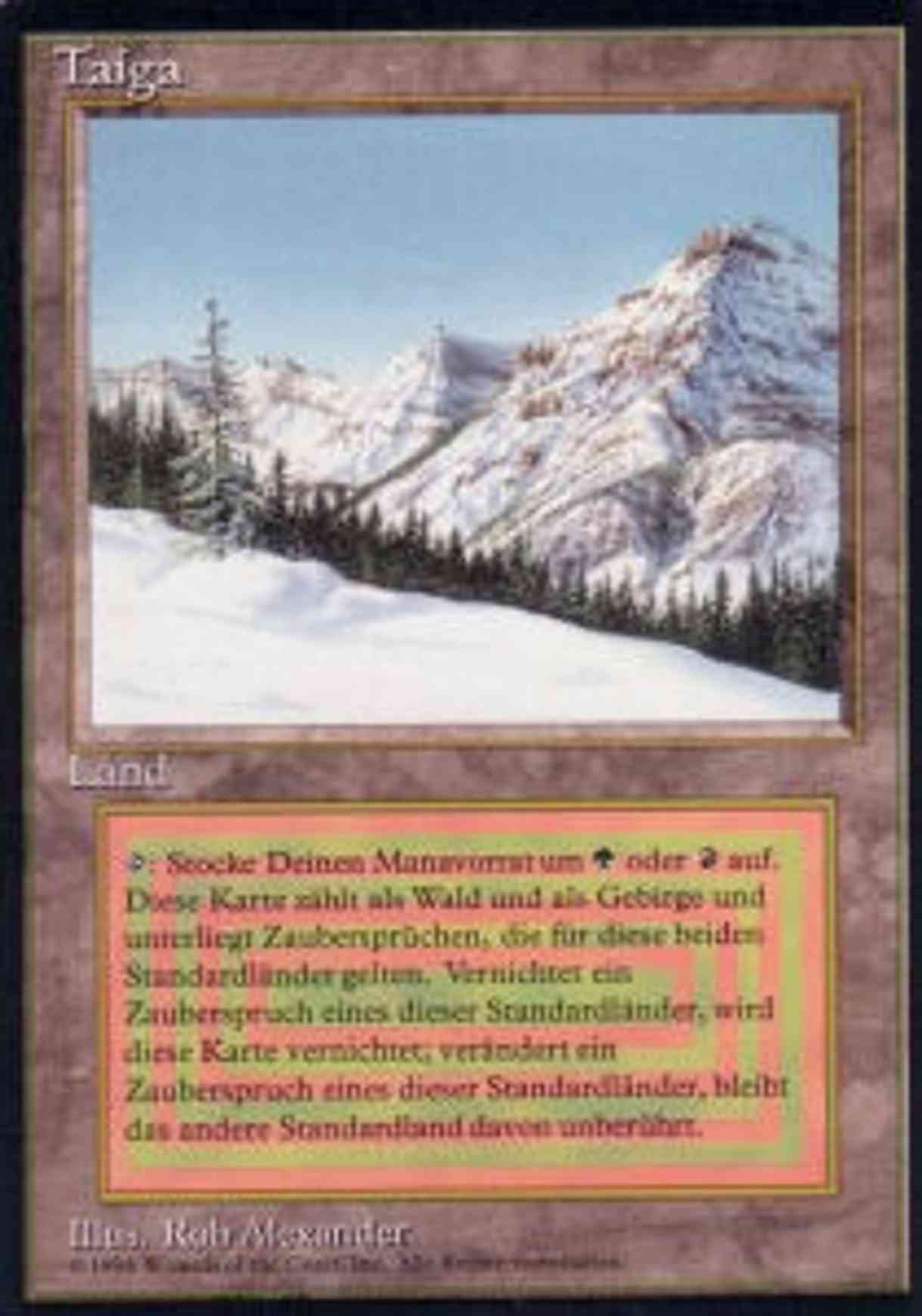 Taiga Price from mtg Revised Edition (Foreign Black Border)