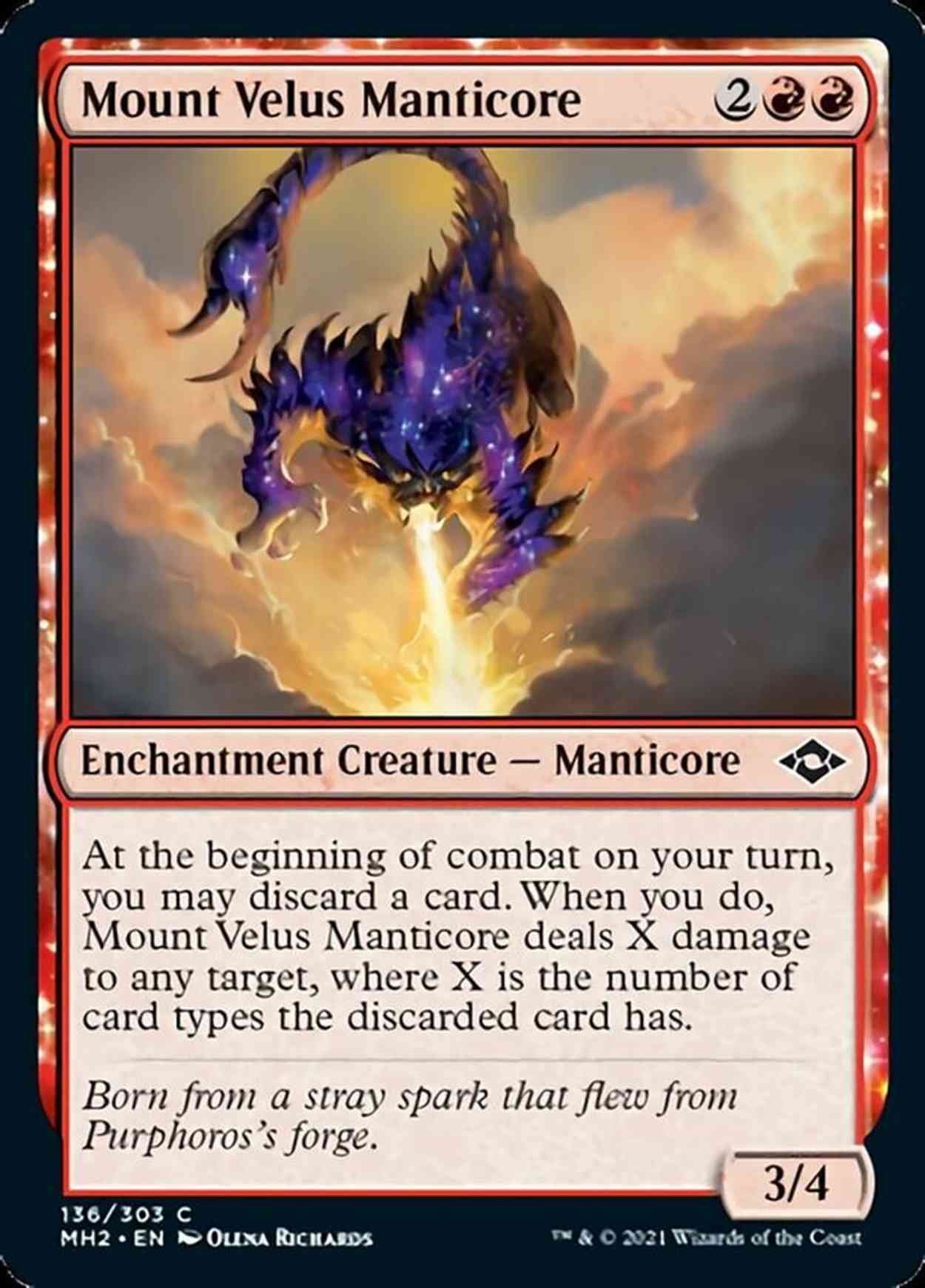 Mount Velus Manticore Price from mtg Modern Horizons 2