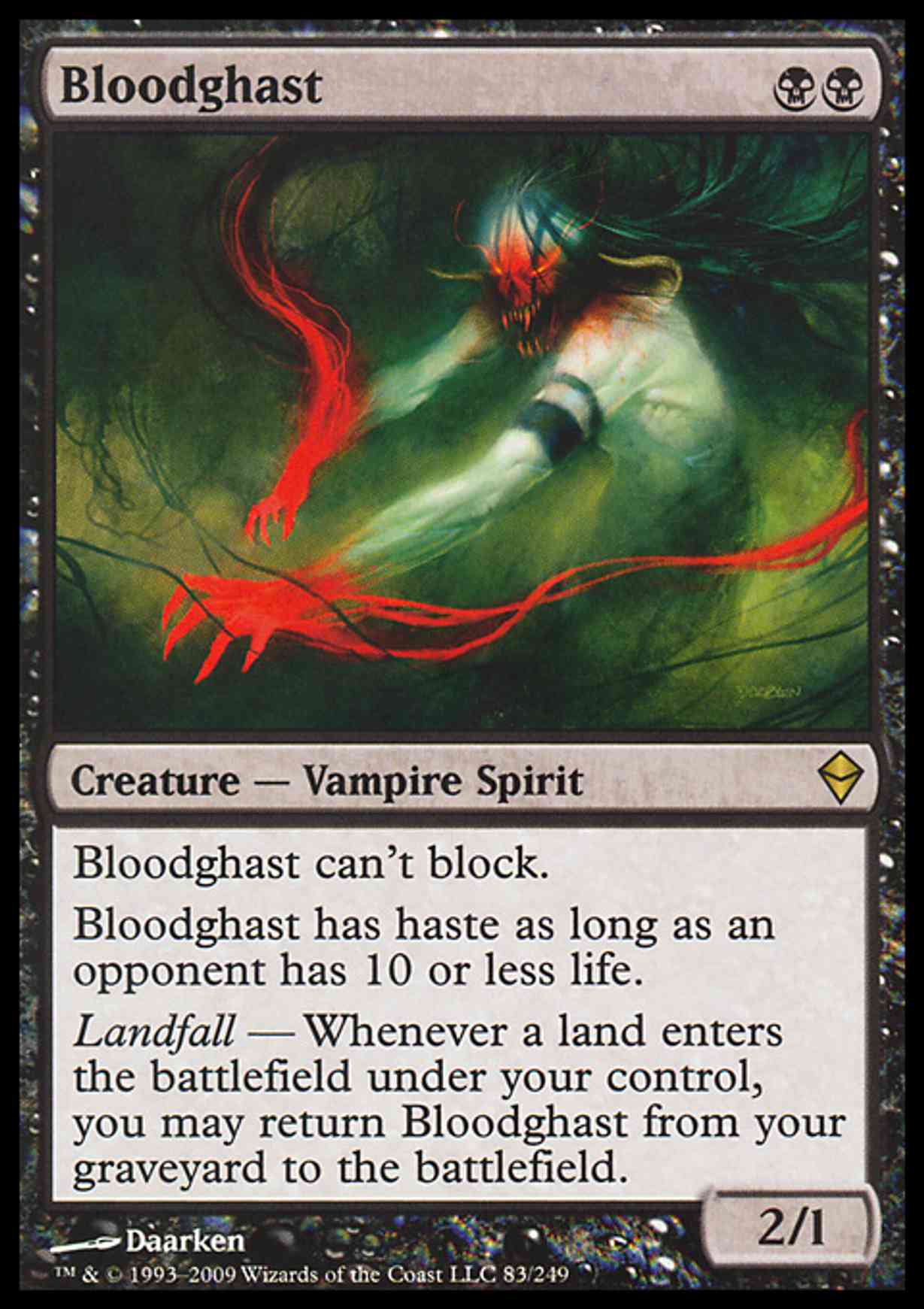 Bloodghast Price from mtg Zendikar
