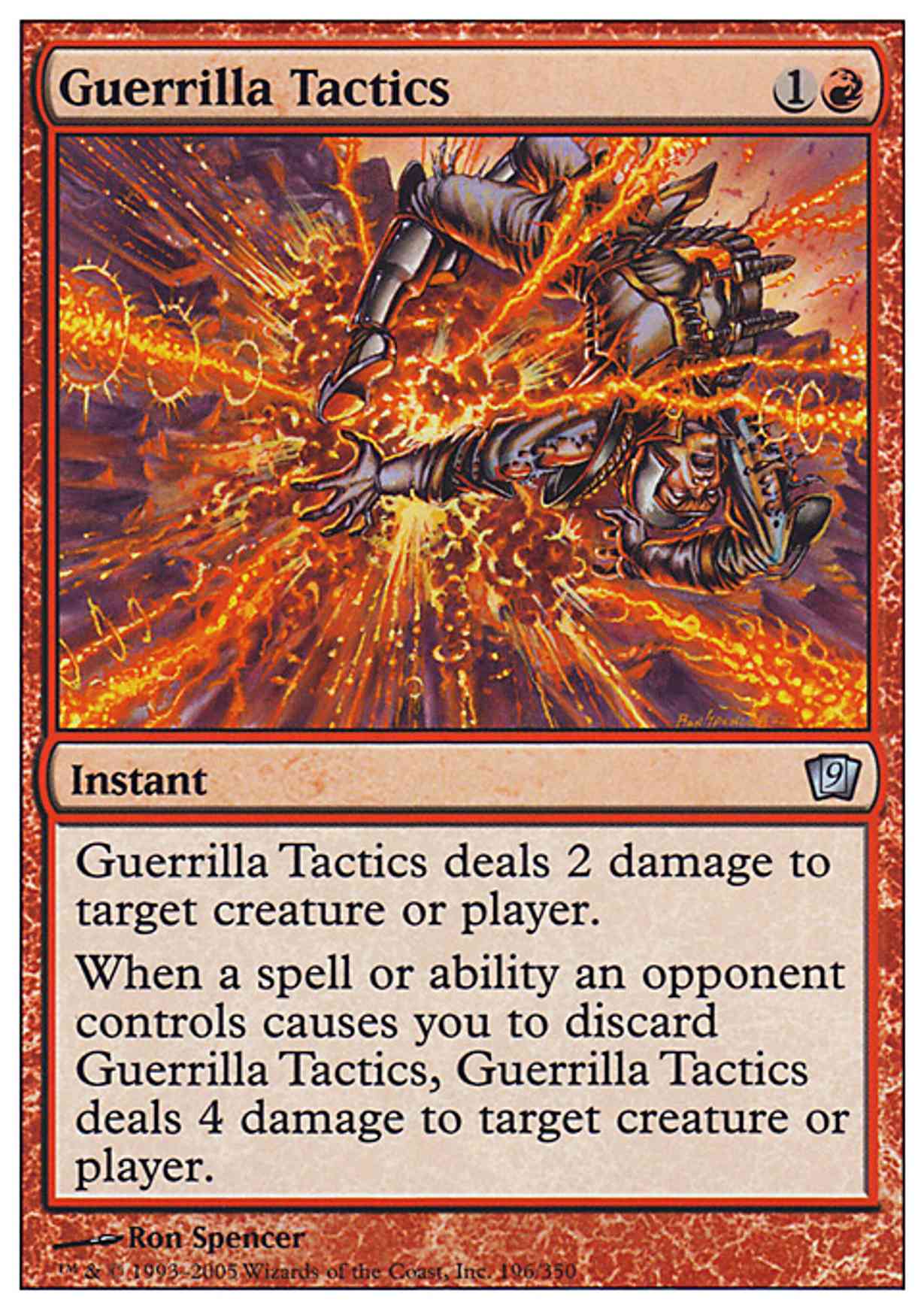 Guerrilla Tactics Price from mtg Ninth Edition