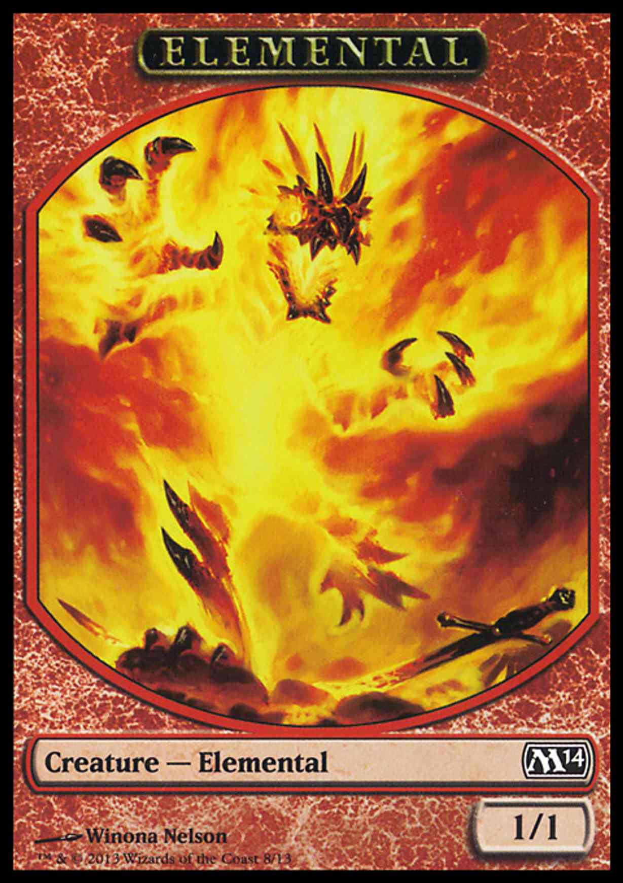 Elemental Token (Nelson) Price from mtg Magic 2014 Core Set