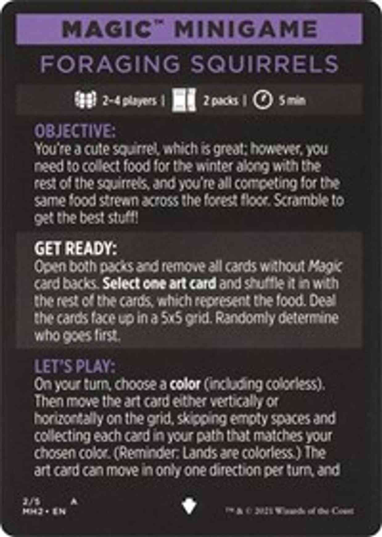 Magic Minigame: Foraging Squirrels Price from mtg Modern Horizons 2
