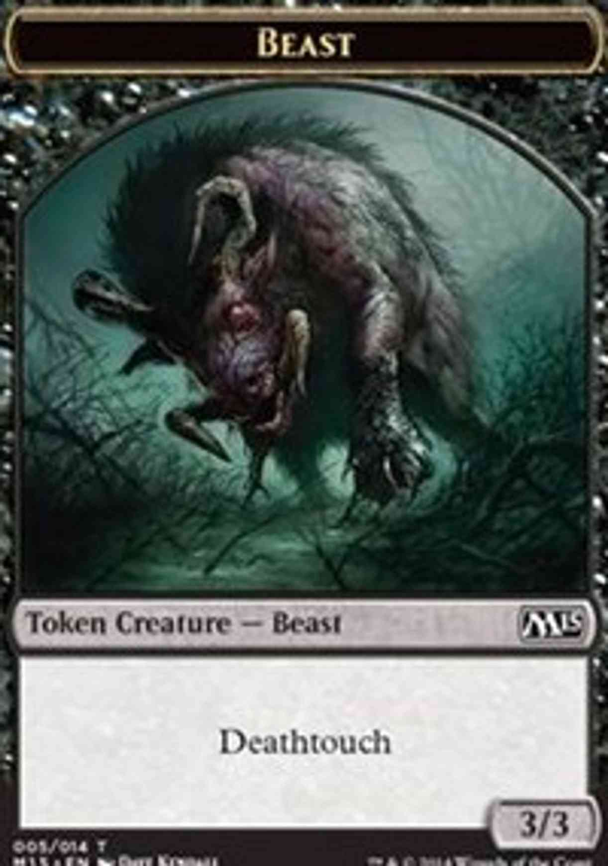 Beast Token (Black) Price from mtg Magic 2015 Tokens