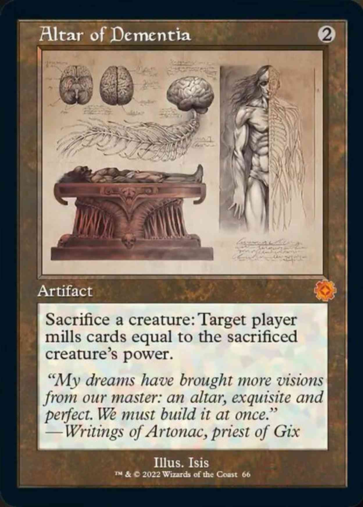 Altar of Dementia (Schematic) Price from mtg The Brothers' War Retro ...